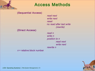 8 0-os file-system management | PPT | Operating Systems | Computer ...