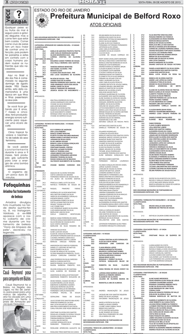 PROCESSO SELETIVO SAÚDE BELFORD ROXO.pdf 4ª pag | PDF