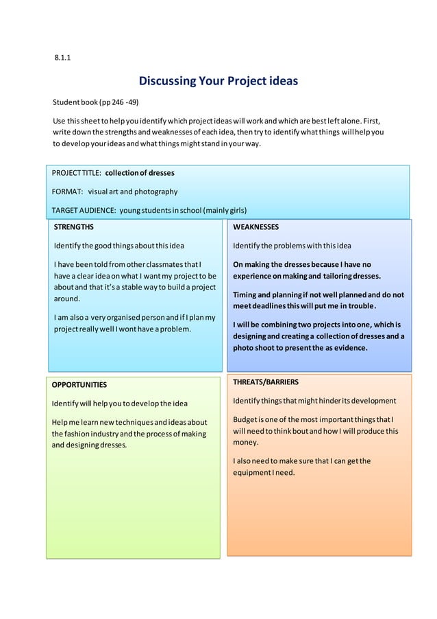 8.1.1 discussing project ideas | PDF