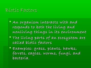 8 1-components of-an_ecosystem | PPT | Biological Sciences | Science