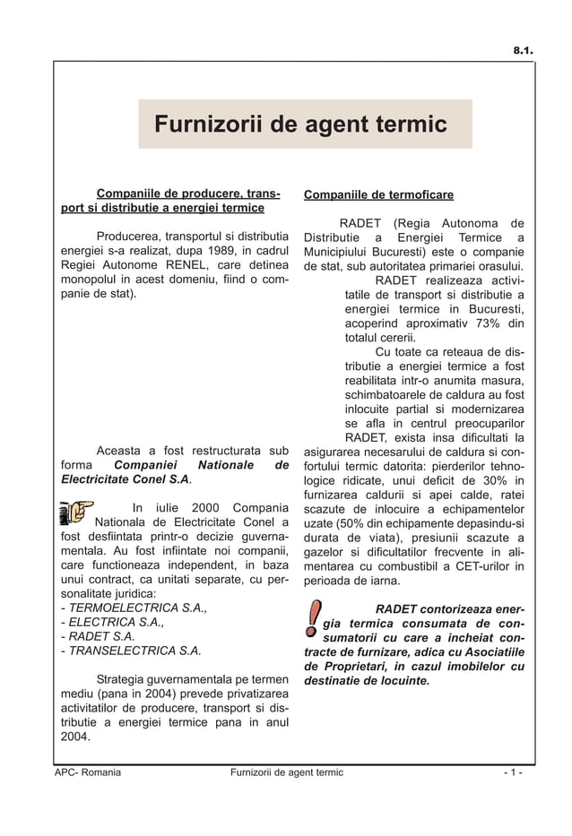 8.1. furnizorii de agent termic | PDF