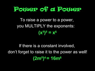 8 1 Multiplying Monomials | PPT
