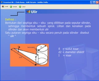 membuat ulir | PPT