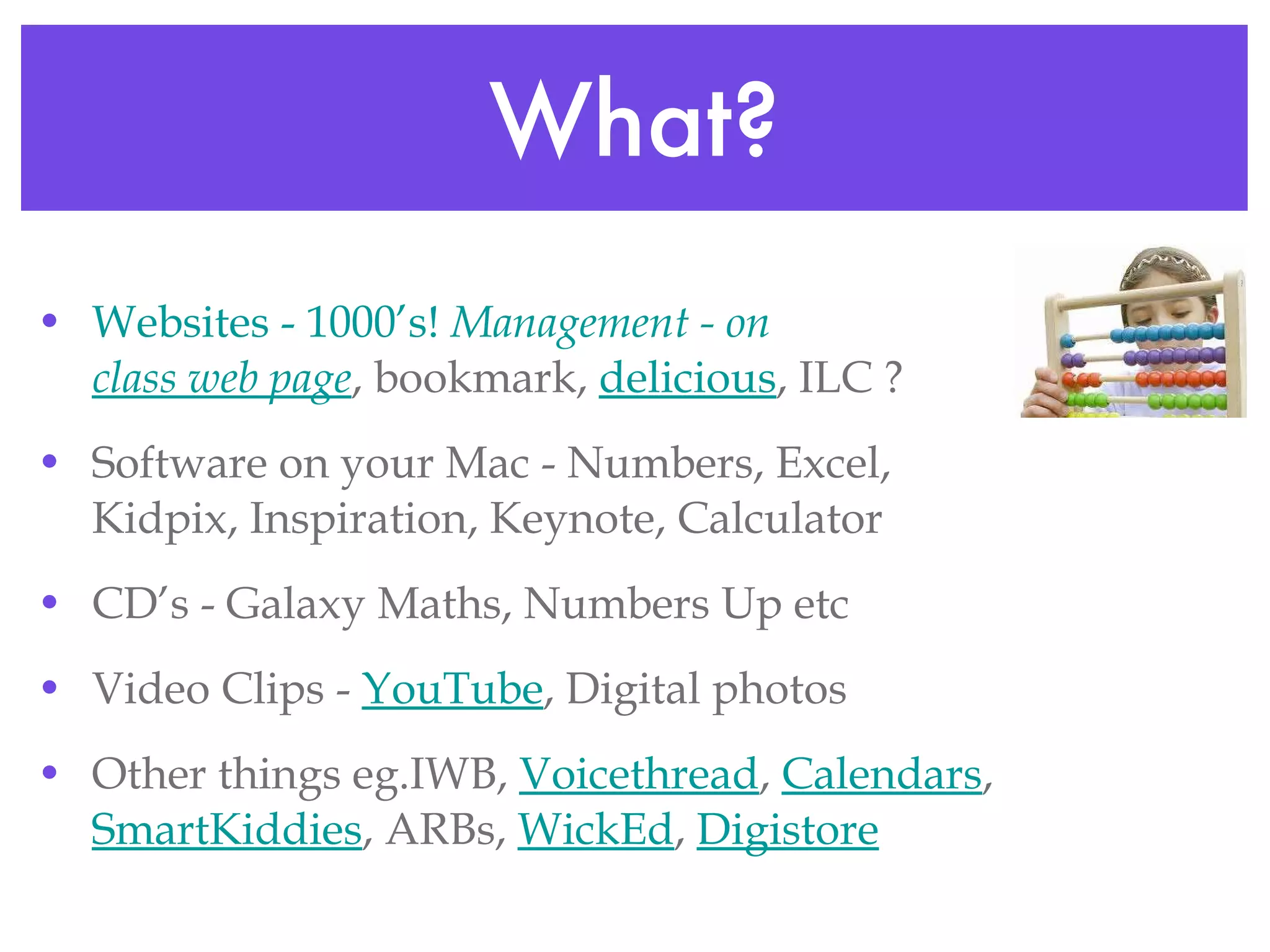 Middle School ICT/Maths ideas | PPT