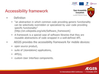 Design of accessibility framework for mobile devices. | PDF ...