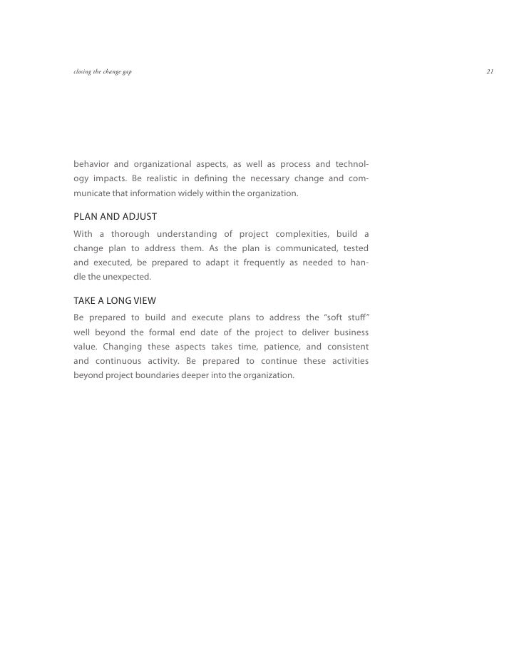 Change Management - Making Change Work