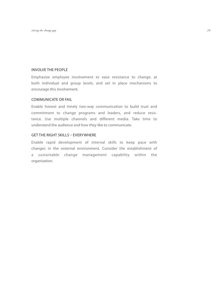 Change Management - Making Change Work