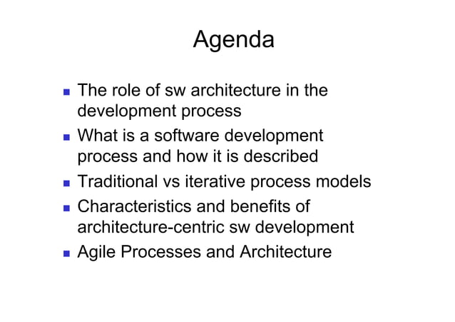 8 - Architetture Software - Architecture centric processes | PPT