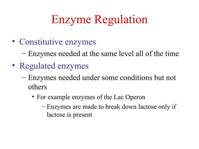 enzyme regulation | PPT