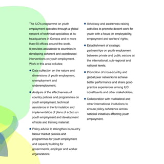 “Youth Employment- A Global Goal, A National Challenge” (ILO) 2006 | PDF