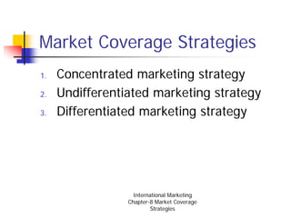 Market Coverage Strategies | PDF