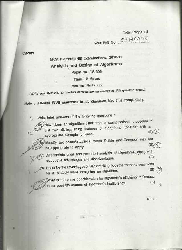 analysis of algorithm and design | PDF