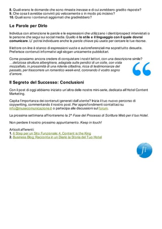Hotel Content Marketing: #1 Il Web Copywriting | PDF