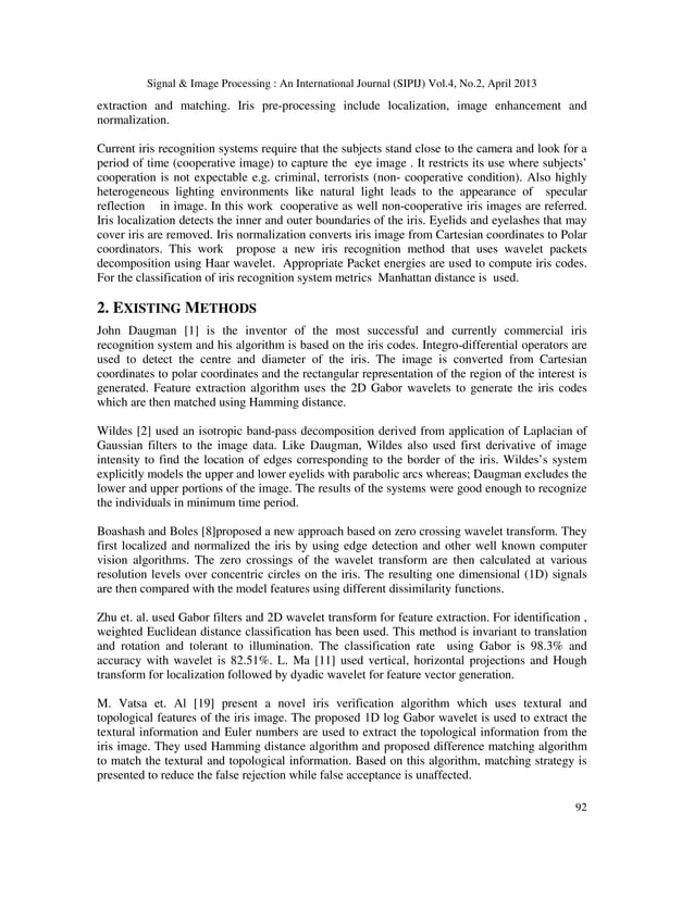 Wavelet Packet Based Iris Texture Analysis For Person Authentication Pdf