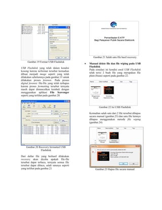 Anti forensic pada perangkat USB flashdisk | PDF