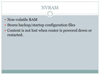 8. internal components of router | PPTX