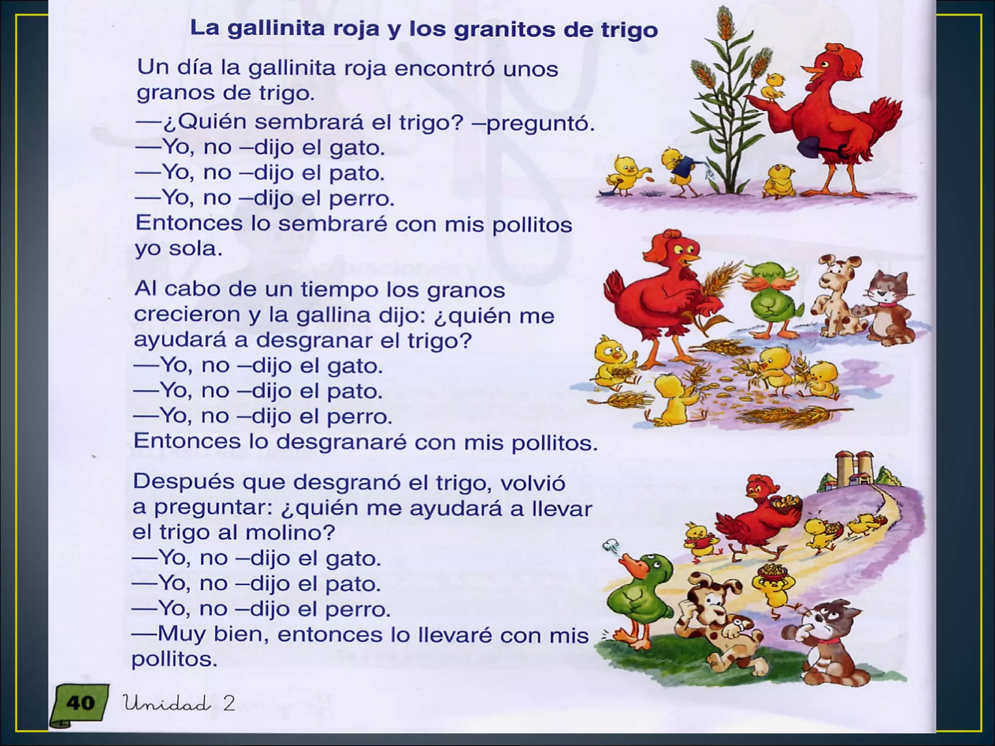 CUENTO LA GALLINITA ROJA Y LOS GRANOS DE TRIGO POWER | PPT