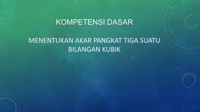 Akar Pangkat Tiga | PPTX