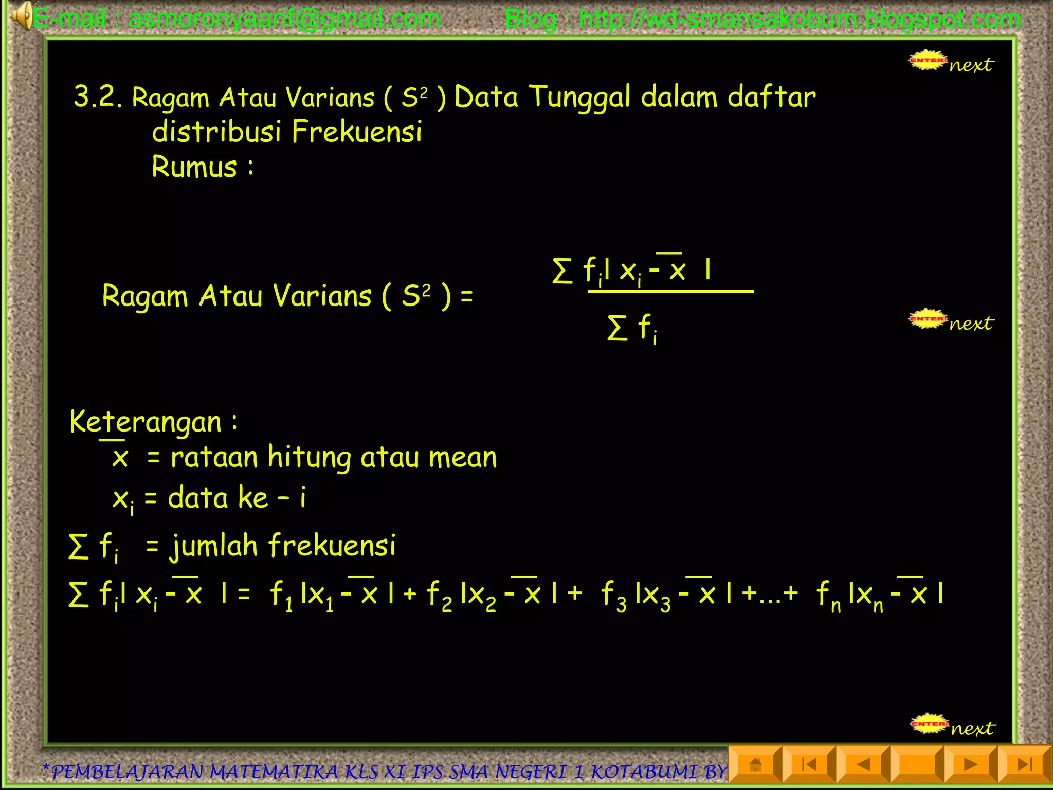 8. Ragam atau Varians | PPT