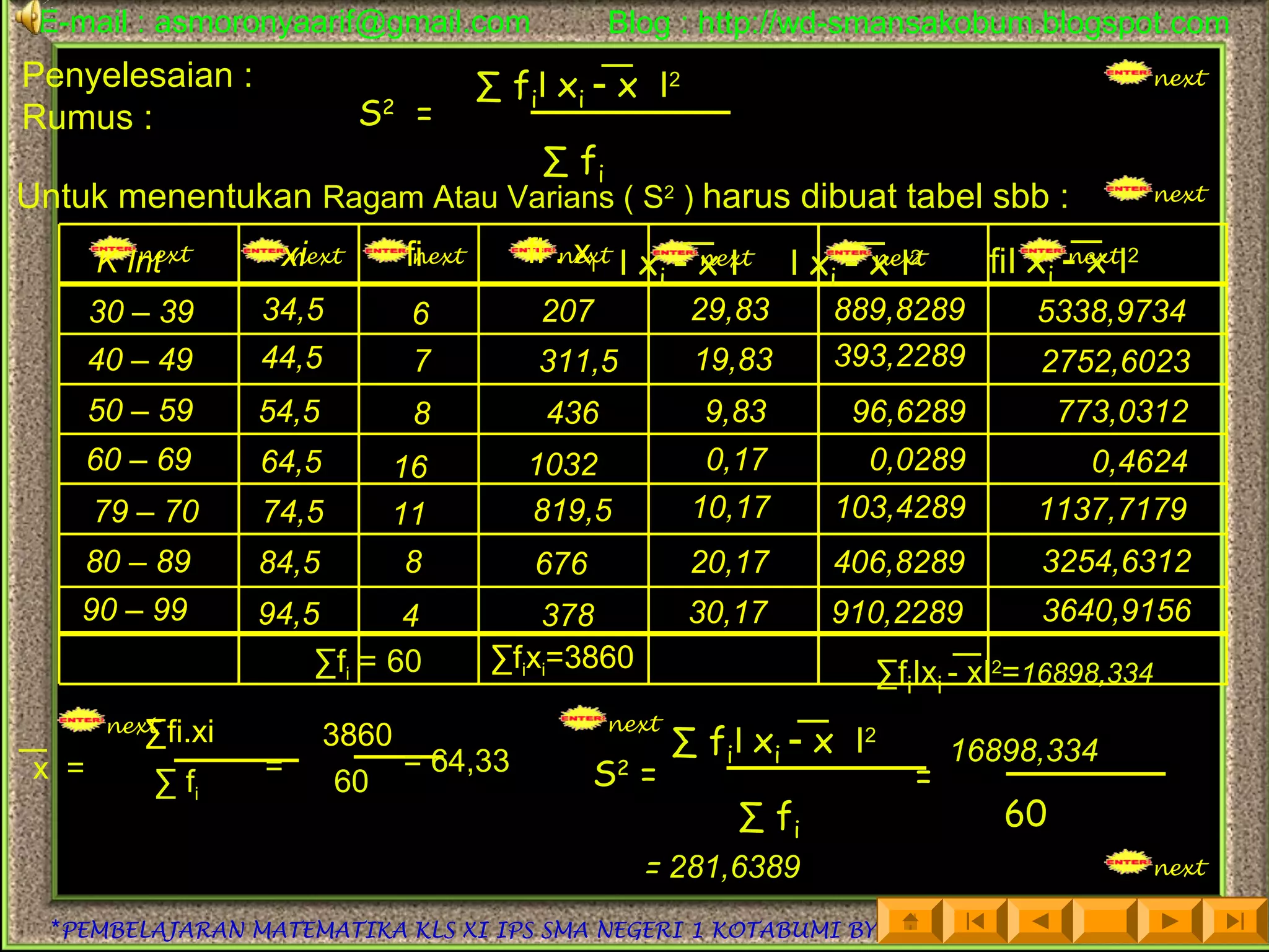 8. Ragam atau Varians | PPT