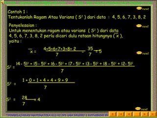 8. Ragam atau Varians | PPT