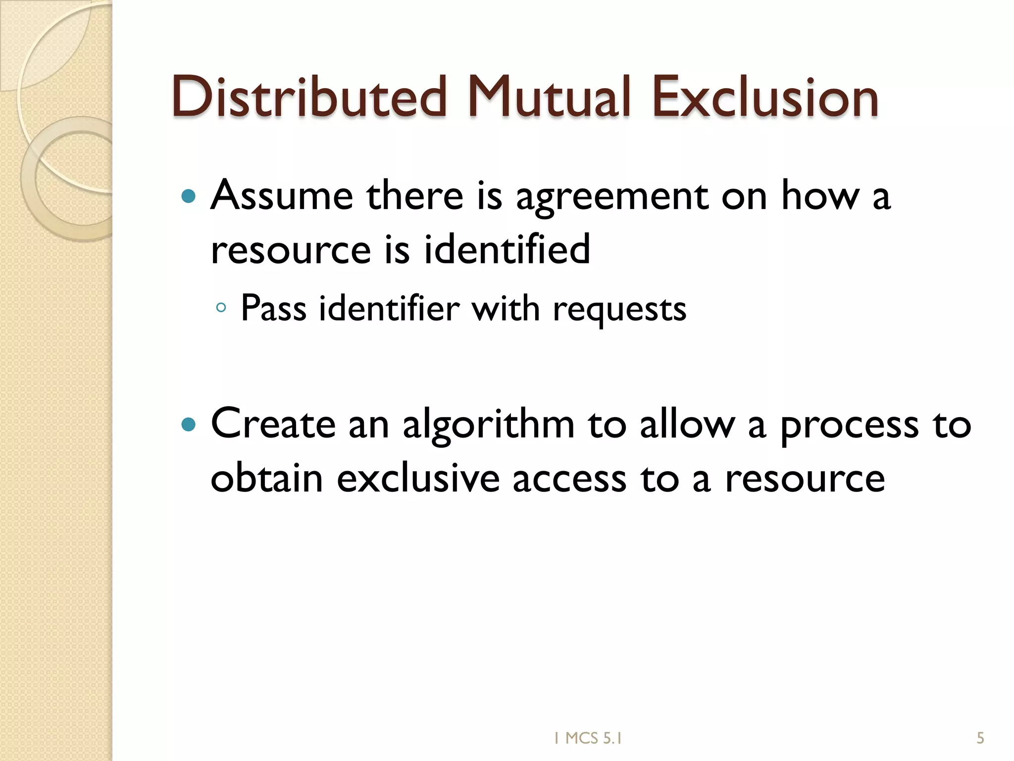 8. mutual exclusion in Distributed Operating Systems | PDF