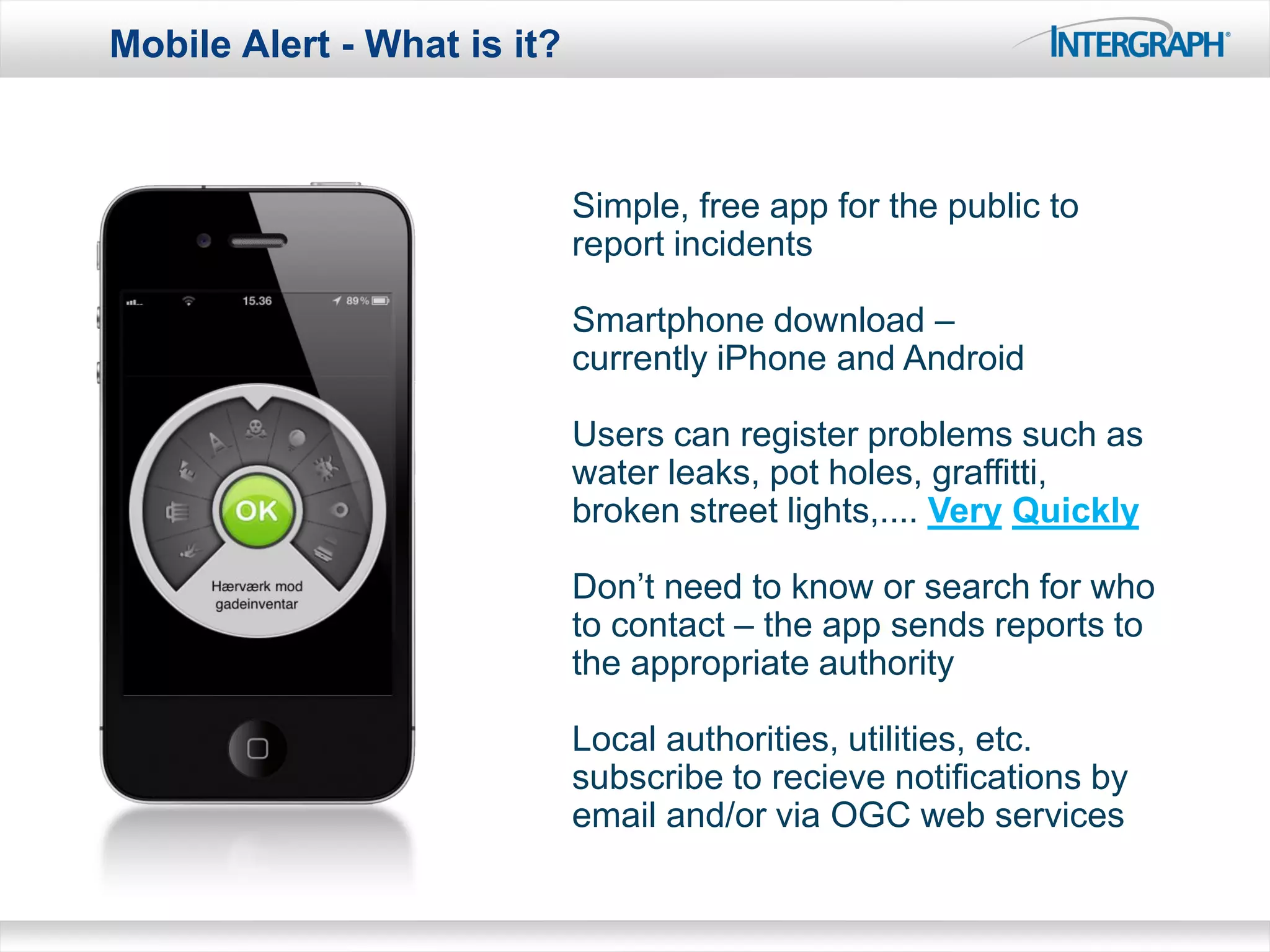 Mobile Apps Mobile Alert_Amanda Donegan - Intergraph Geospatial World ...
