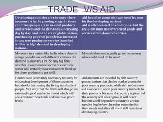 8.developing countries need trade ,not aid yashraj bodane | PPTX