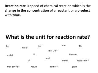 8.1 reaction rate | PPTX