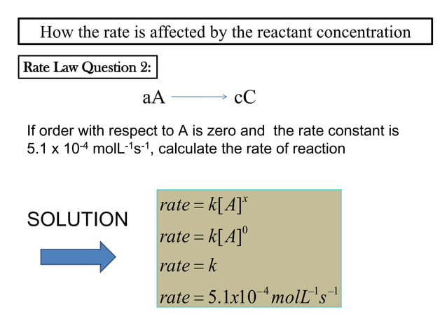 8.1 rate law | PPTX | Chemistry | Science
