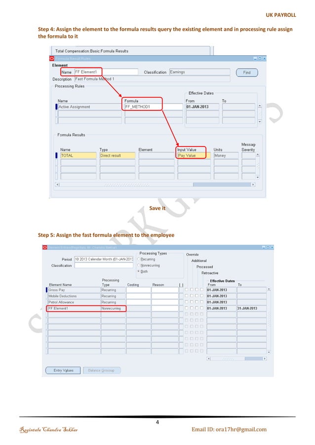 8.1 fast formula_method_1_using_default_hours_and_amount | PDF | Computing | Technology & Computing