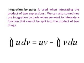 8.2 integration by parts | PPT