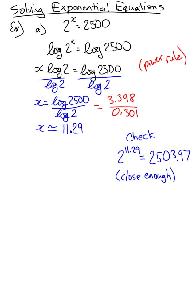 8.4 logarithmic and exponential equations | PPTX | Physics | Science