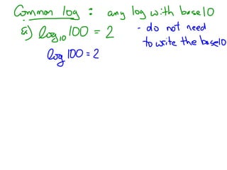 8.1 understanding logarithms | PPT