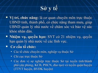 8.1.2014 he thong to chuc y te vn | PPT