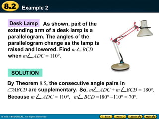 8.2 use properties of parallelograms | PPTX