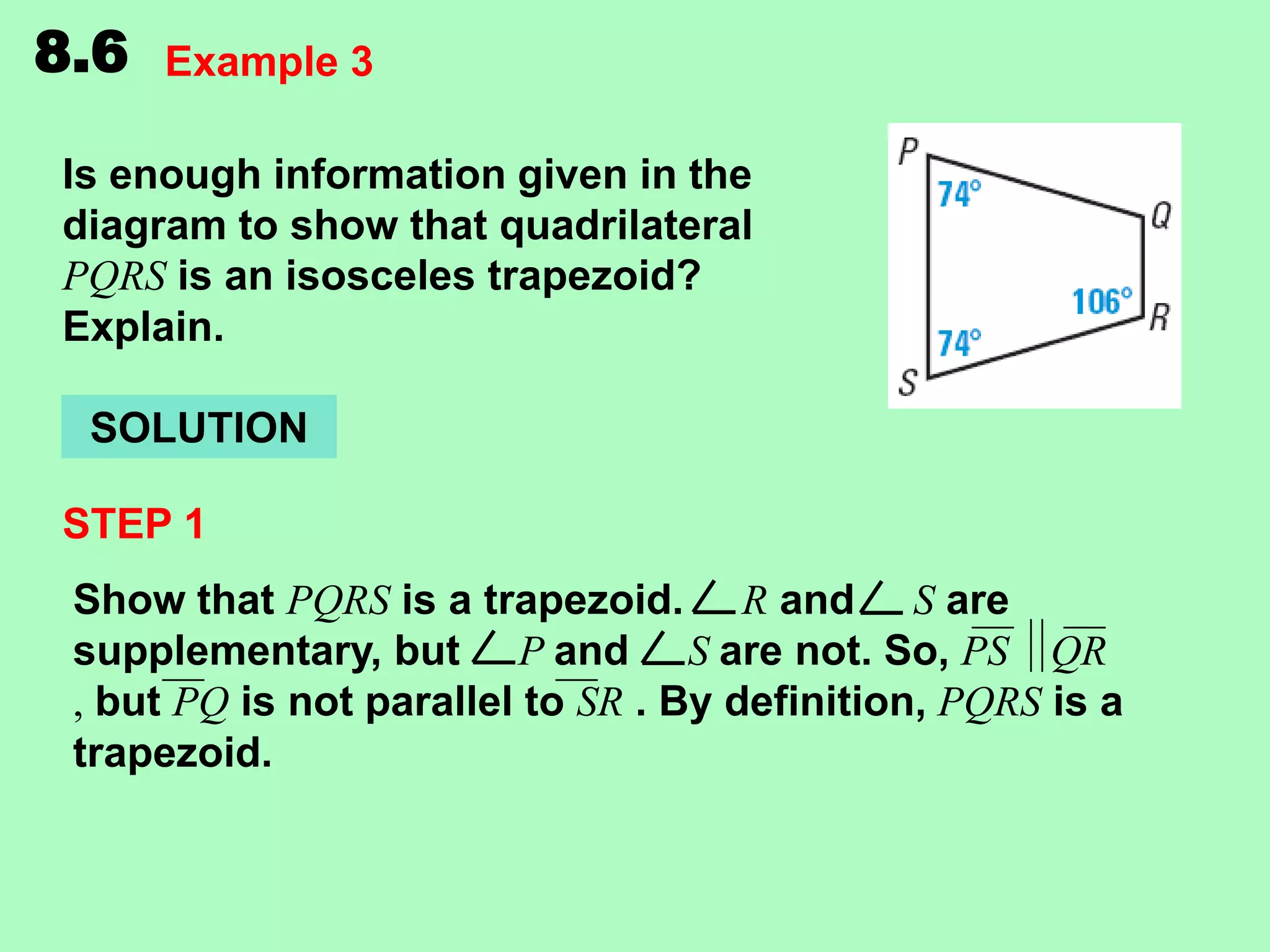 8.6 identify special quadrilaterals | PPT