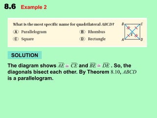 8.6 identify special quadrilaterals | PPT