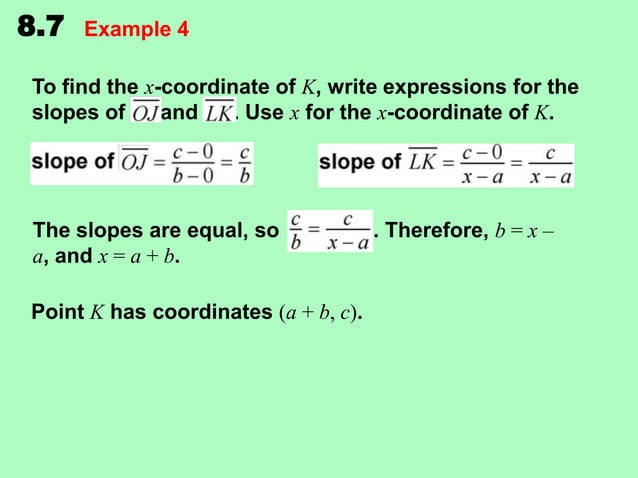 8.7 coordinate proof with quadrilaterals | PPT