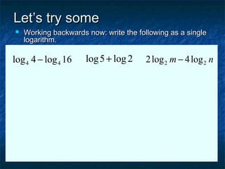 8.4 properties of logarithms | PPT