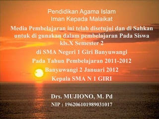 8.iman kpd malaikat | PPT