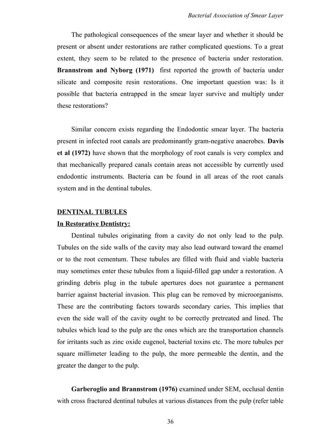bacterial association of the smear layer/ rotary endodontic courses by ...