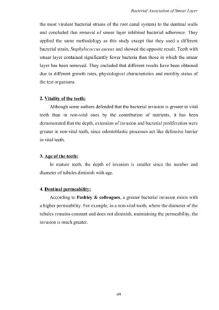 bacterial association of the smear layer/ rotary endodontic courses by ...