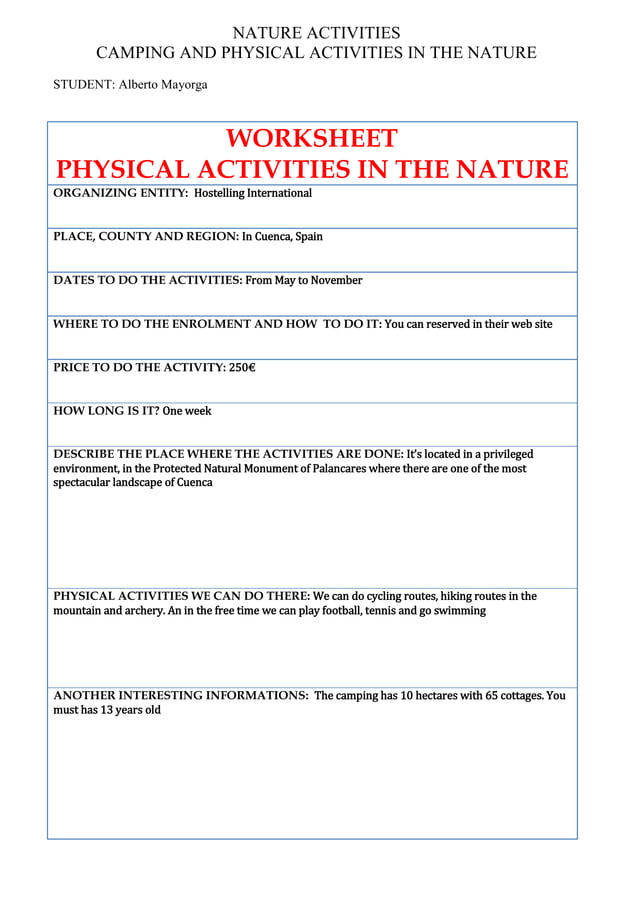 8.1. ws nature activities places to do nature physical activities ...
