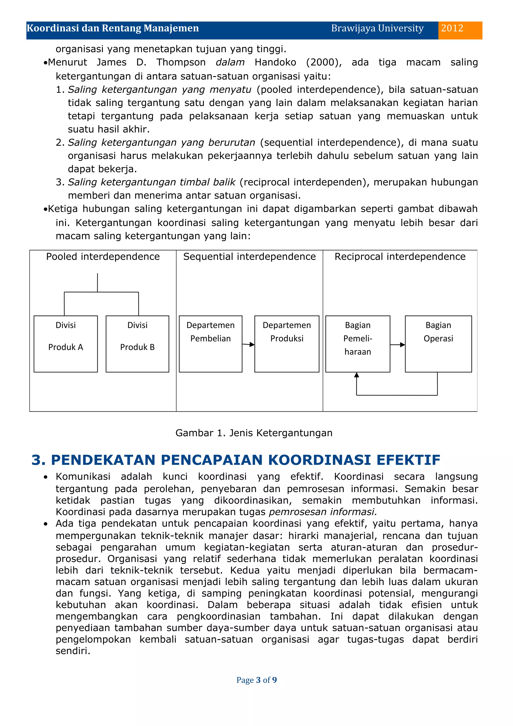 8. koordinasi dan rentang manajemen | DOC