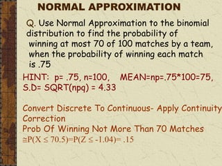 8. normal distribution qt pgdm 1st semester | PPT