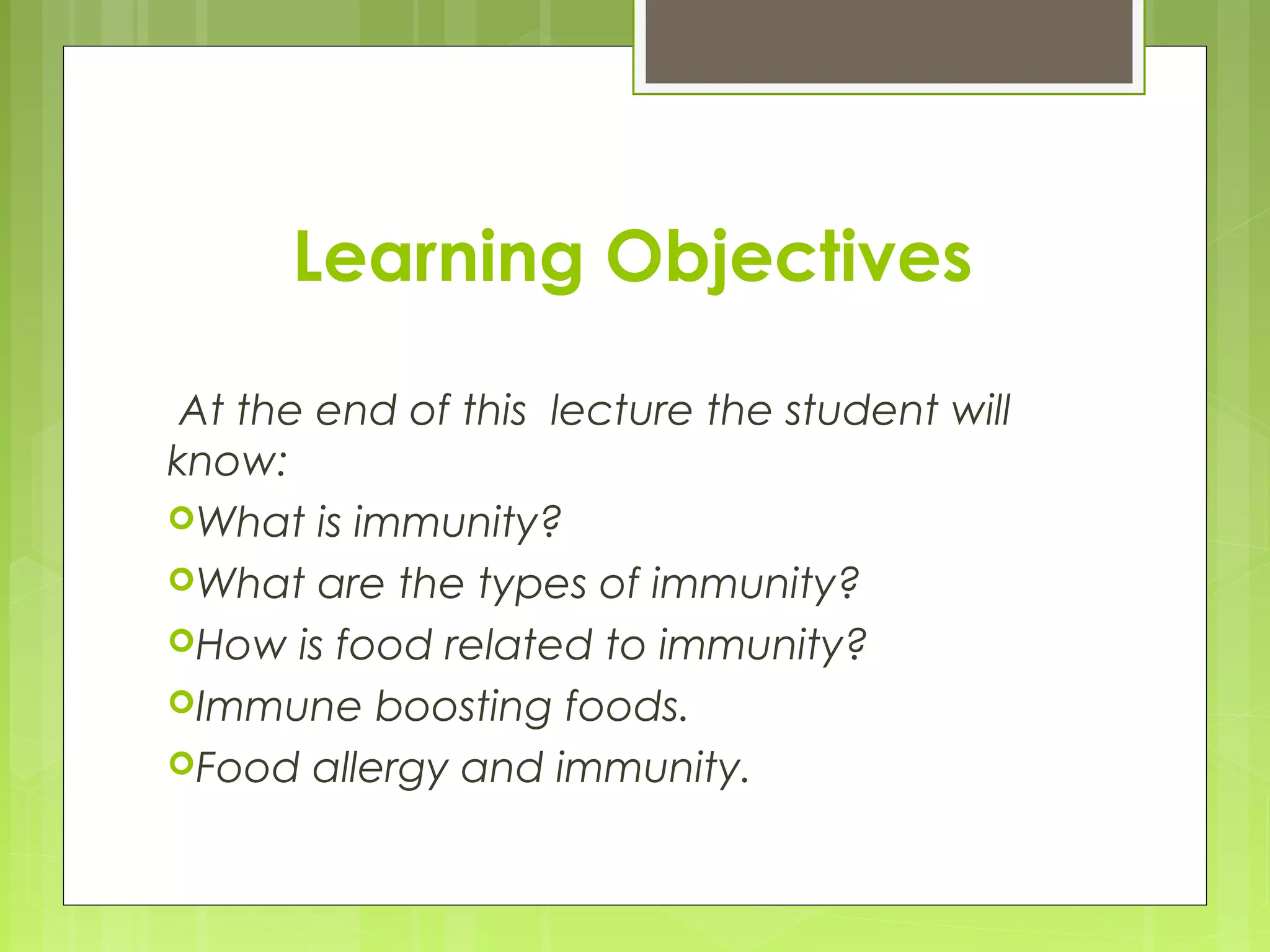8. nutrition and immunity | PPT