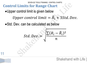 Seven QC Tools Training; Control Charts (Mean Chart and Range Chart) | PDF