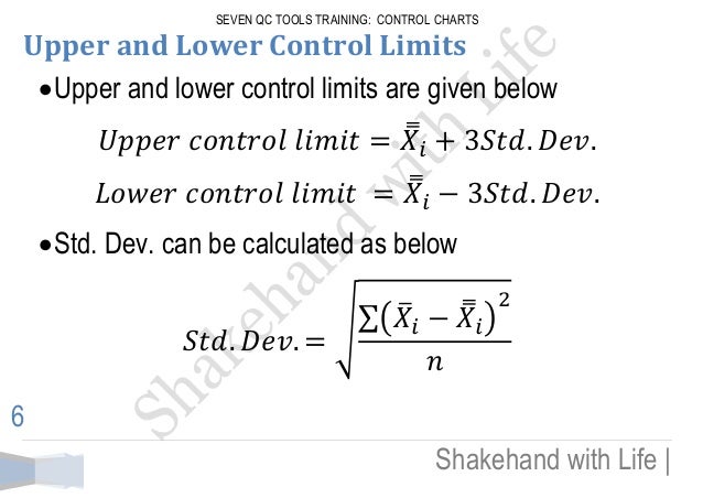 Seven QC Tools Training; Control Charts (Mean Chart and Range Chart)
