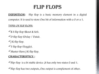 8.flip flops and registers | PPT